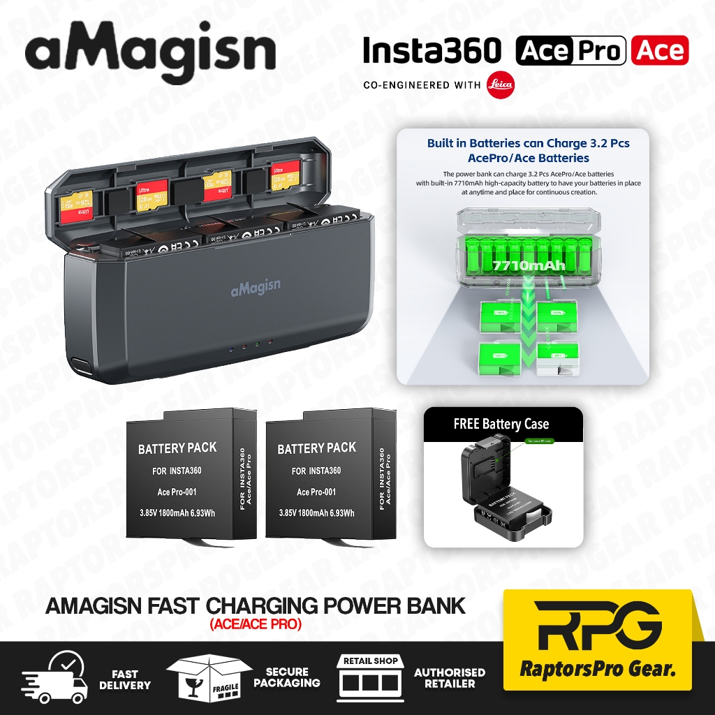 AMAGISN Fast Charging Powerbank / Fast Charging Box / 3-Slot Charging ...