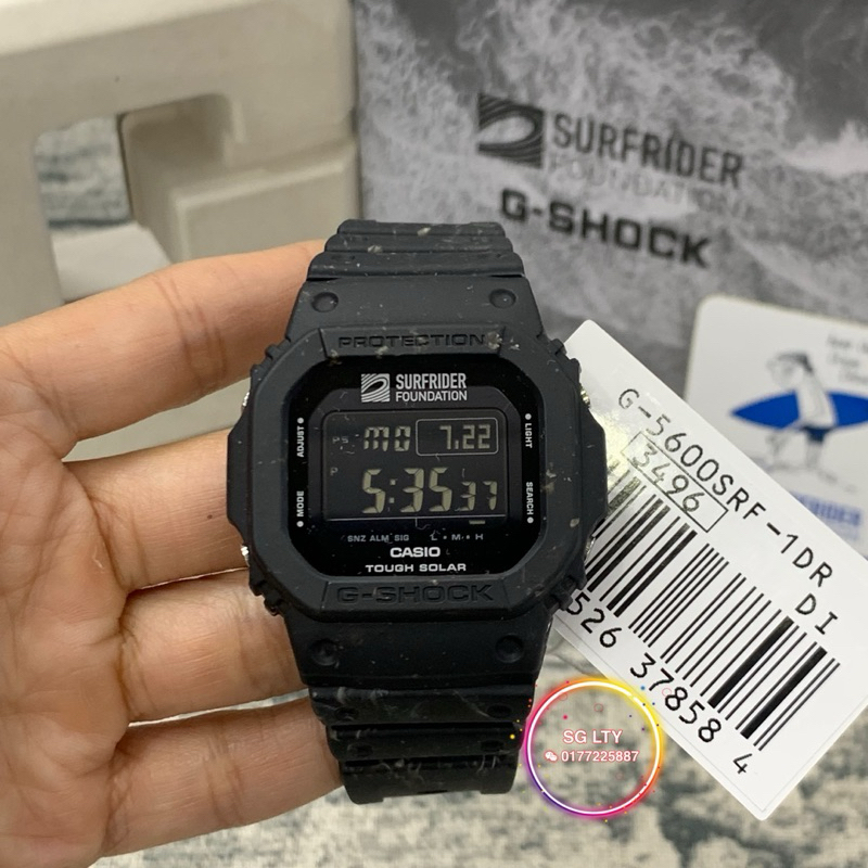100% ORIGINAL CASIO G-SHOCK G-5600SRF-1 SURFRIDER FOUNDATION collaboration model | Shopee Malaysia