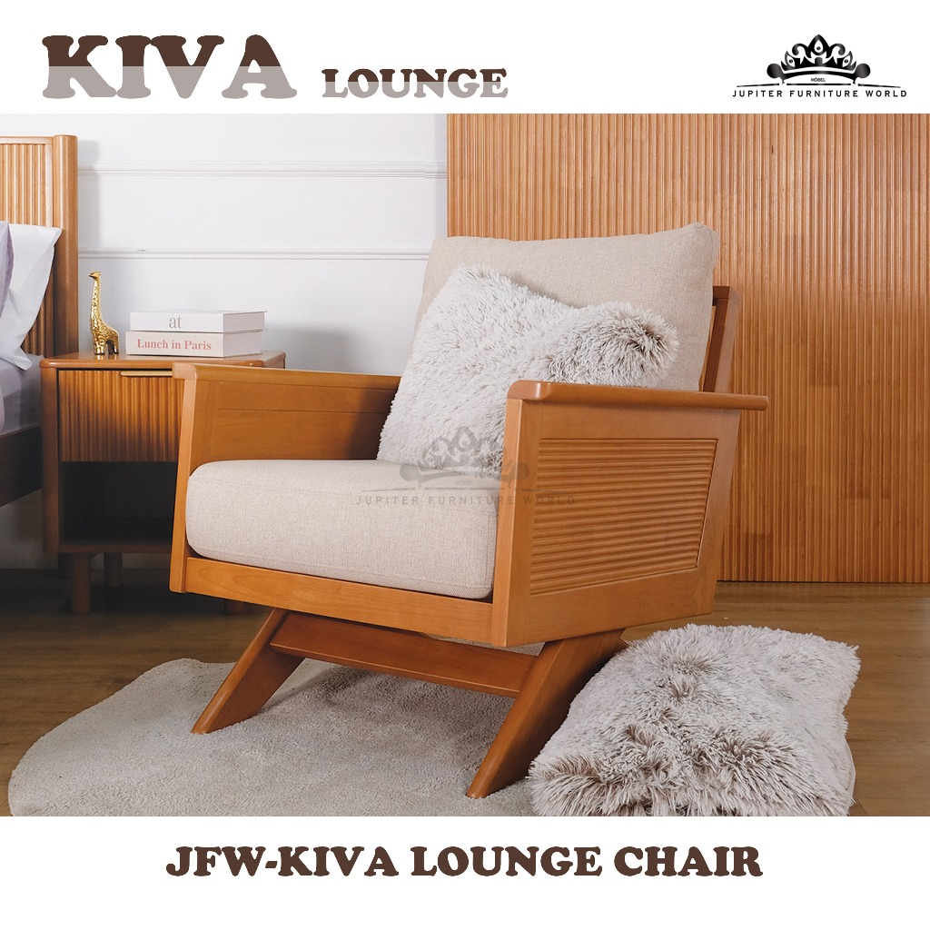 SOLID WOOD【JFW-KIVA-RELAX CHAIR】MUJI SOFA 1 SEATER / LOUNGE CHAIR ...