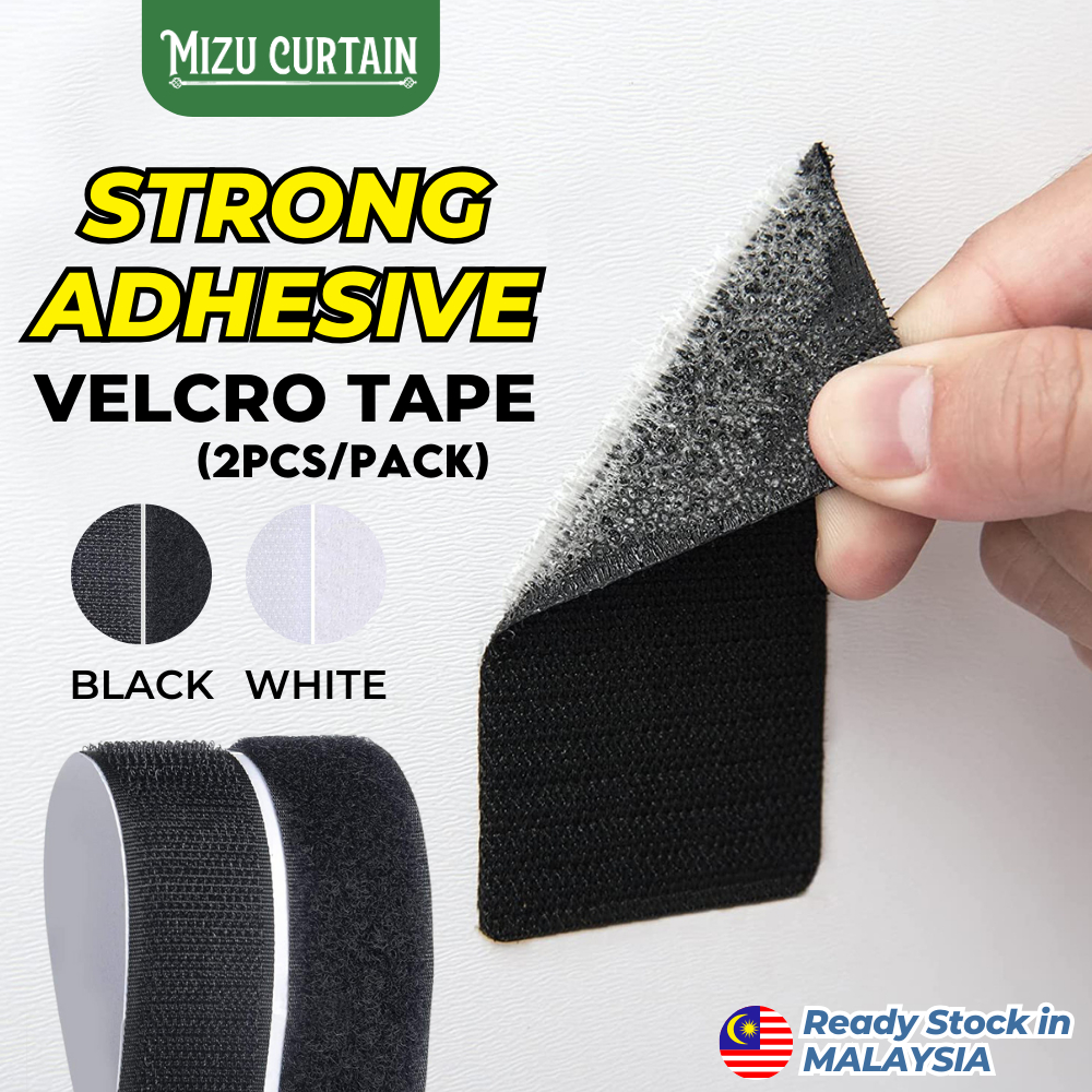 MIZU Rolls Velcro Magic Tape Self Adhesive Strong Double Sided Strip Stick Glue Tape | Shopee ...