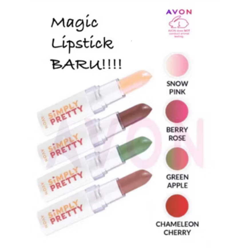 Simply Pretty Magic Lipstick 4g - Snow Pink,Chameleon Cherry,Green ...
