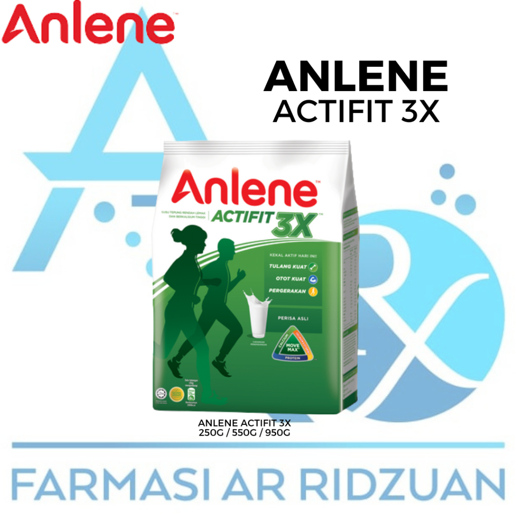 Anlene Actifit 3X 250g / Anlene Actifit 3X 550g / Anlene Actifit 3X ...