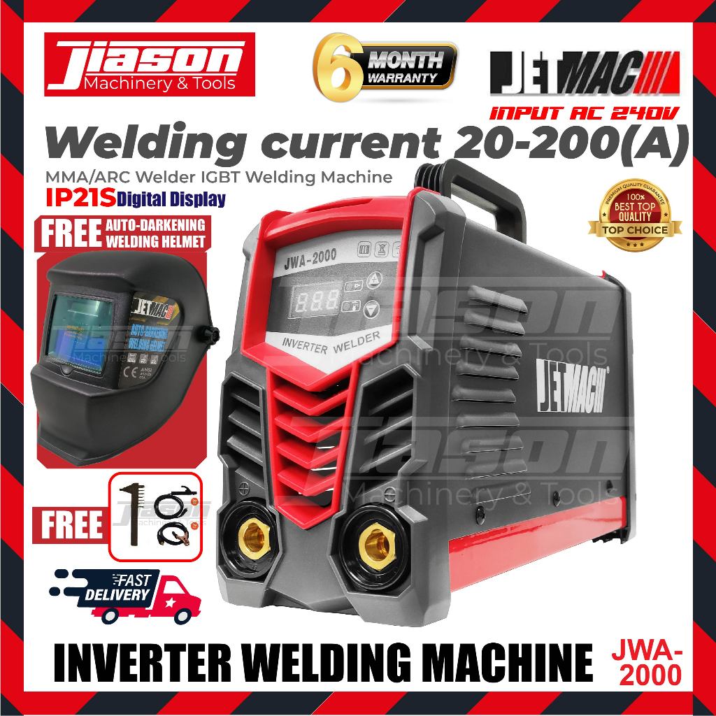 JETMAC JWA2000 MMA200 Inverter Welding Machine ( Package ) | Shopee ...