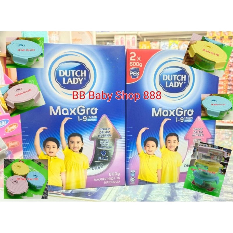 DUTCH LADY MAXGRO 1-9 YEARS COMPLETE NUTRITION 600g/1.2kg buy 2 box get ...