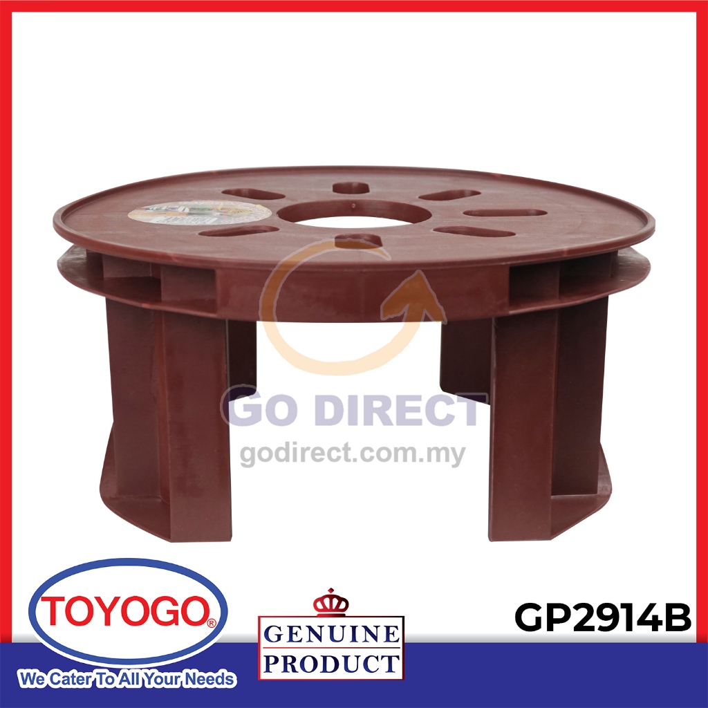 TOYOGO 31.5cm Round Flower Pot Stand (GP2914B) Garden Plant Deco Stand ...