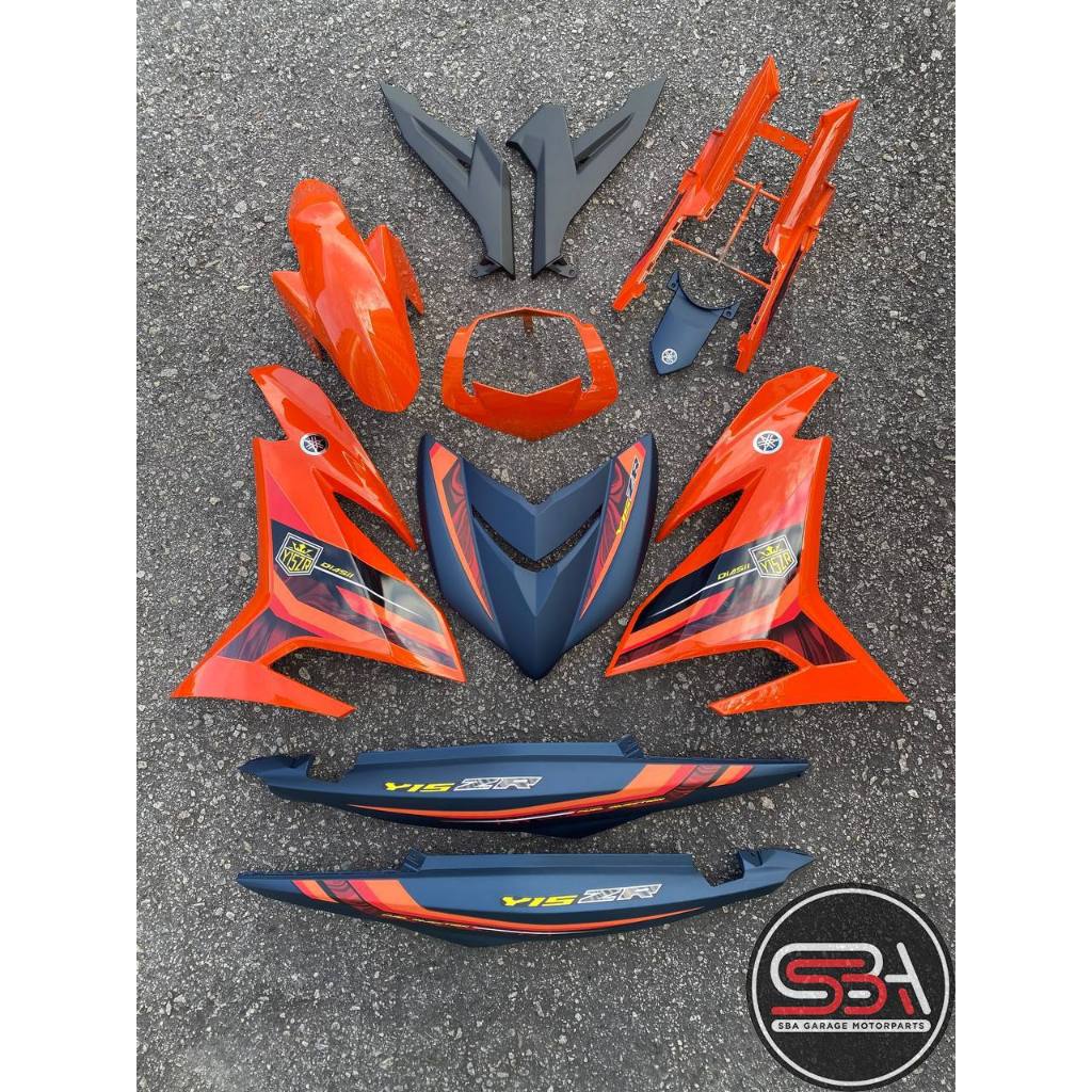 COVERSET BODYSET ORIGINAL VELOZI TANAM SET Y15 Y15ZR YSUKU V1 V2 ORANGE ...