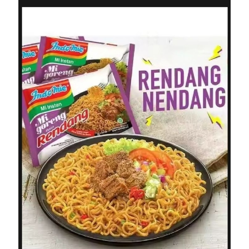 Ready Stock Indomie Mie Goreng Rasa Rendang 91g Original rasa Rendang ...