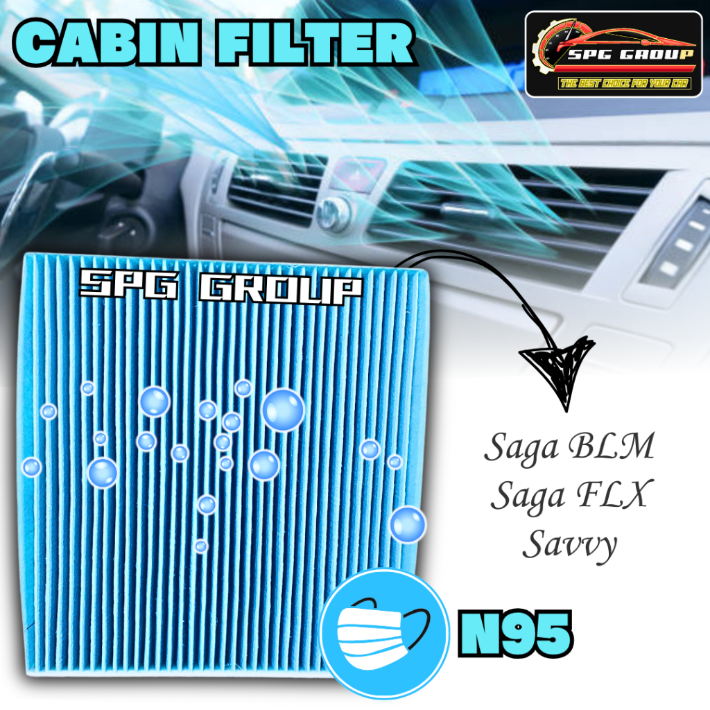 OEM AIR COND CABIN FILTER (FIBRE N95) PROTON SAGA BLM FLX SAVVY ...