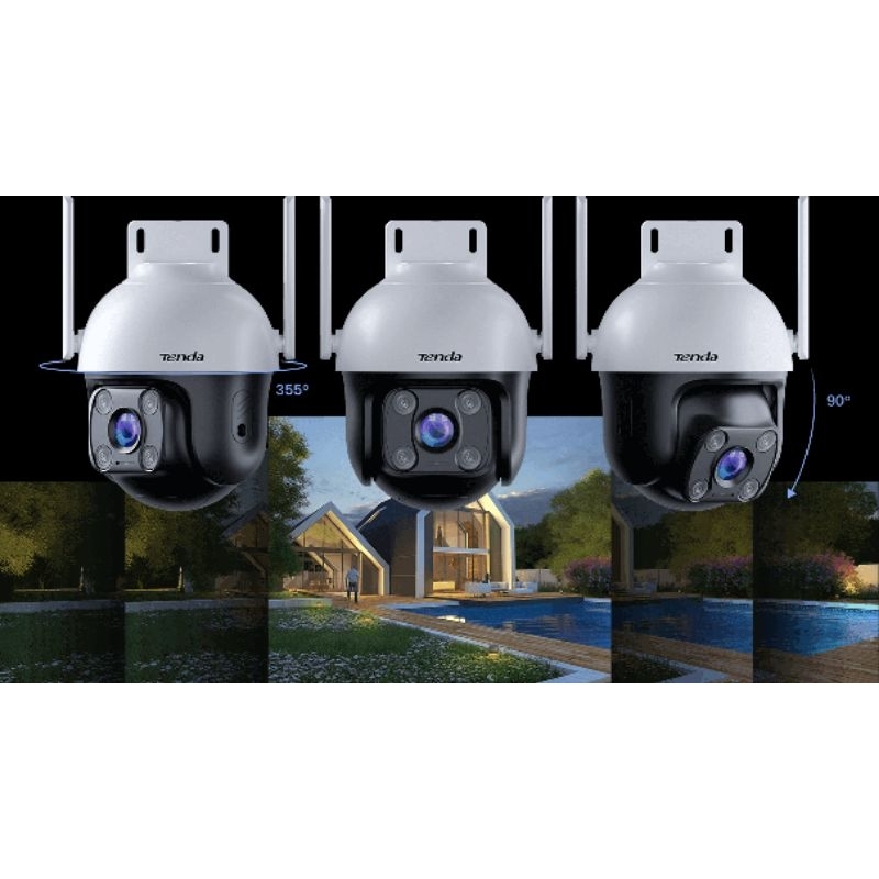 Tenda CH3 Outdoor WiFi Pan Tilt Camera 360°All-ronda Vision ...