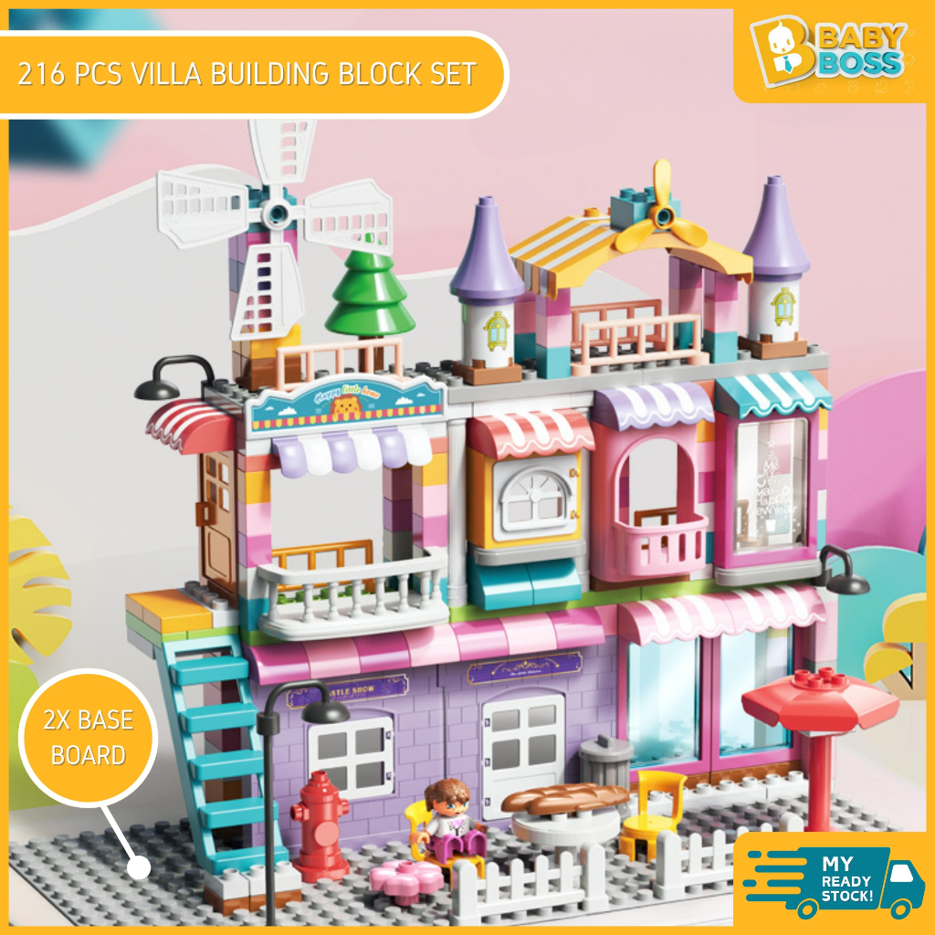 BabyBoss Girl Building Blocks Set 216pcs Villa Mansion Preschool ...