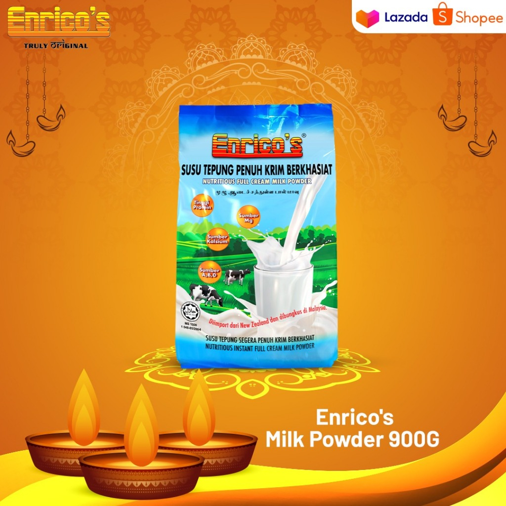 Enrico's Full Cream Milk Powder/Susu Tepung Penuh Krim 900G | Shopee ...