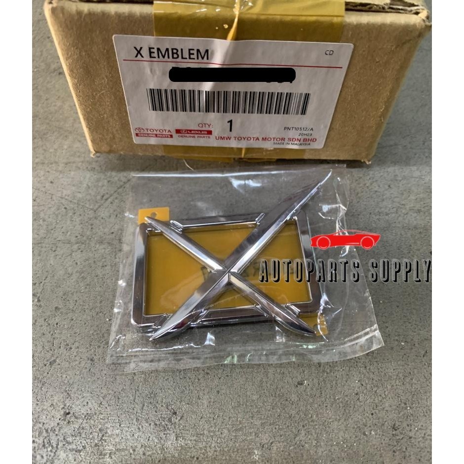 ORIGINAL TOYOTA EMBLEM X LOGO VIOS GX INNOVA X CAMRY X ACV51 ASV50 ...