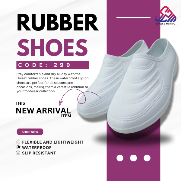 [299] Kasut Getah Rubber Safety Shoes for Work & Hiking - Waterproof ...