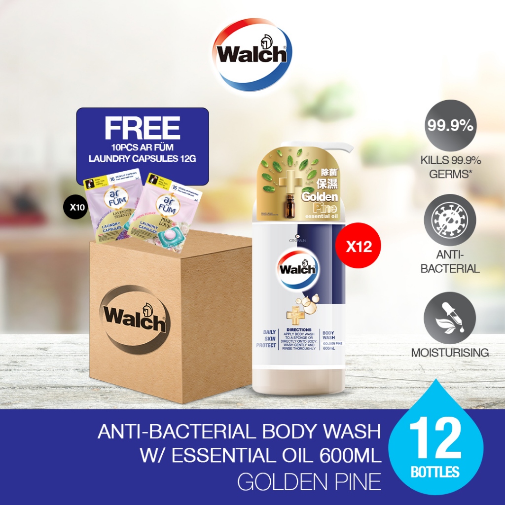 [CARTON DEAL] Walch Body Wash - Golden Pine (600ml) [Free Ar FÜM ...