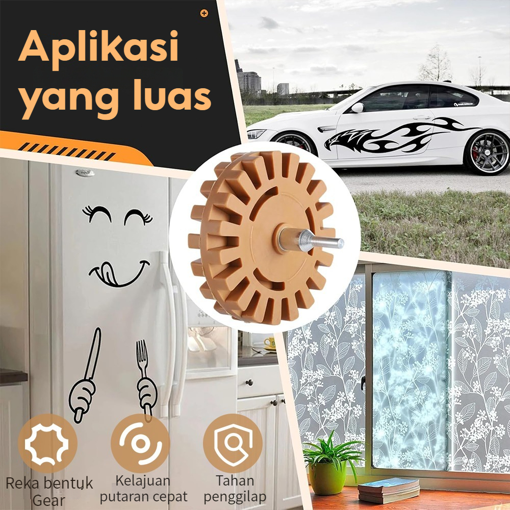 4" 100mm Rubber Car Eraser Wheel Remove Car Glue Adhesive Decals ...