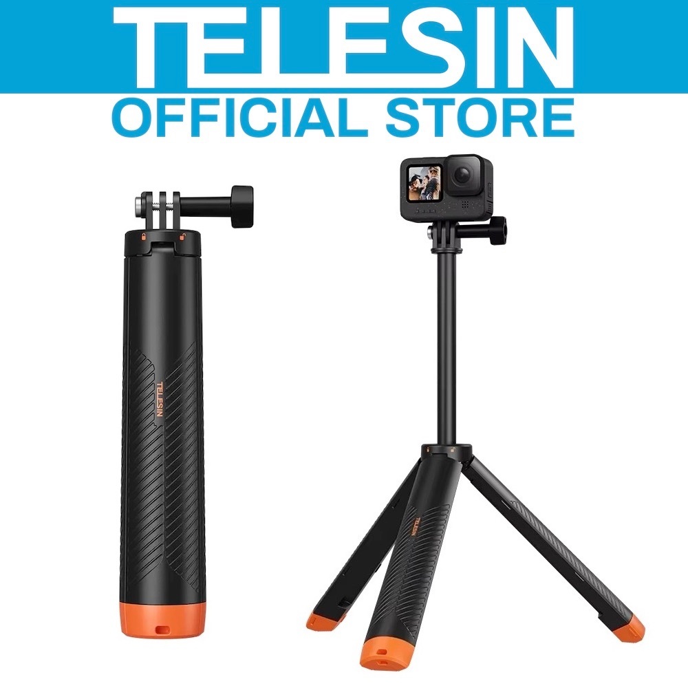 TELESIN Floating Tripod Selfie Stick for Action Camera | Shopee Malaysia