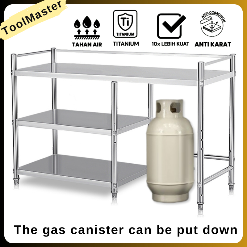 Stainless Steel Gas Stove Rack Rak Dapur Gas Murah Simple Meja Dapur ...