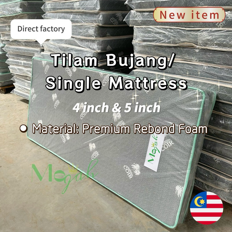 Megah Tilam Bujang 5 inci | Premium Rebond High Density Foam 4inci ...