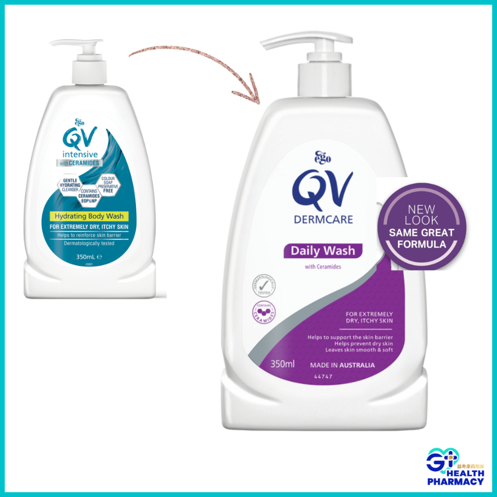 QV Dermcare Wash Intensive with Ceramides Hydrating Body Wash 350mL ...