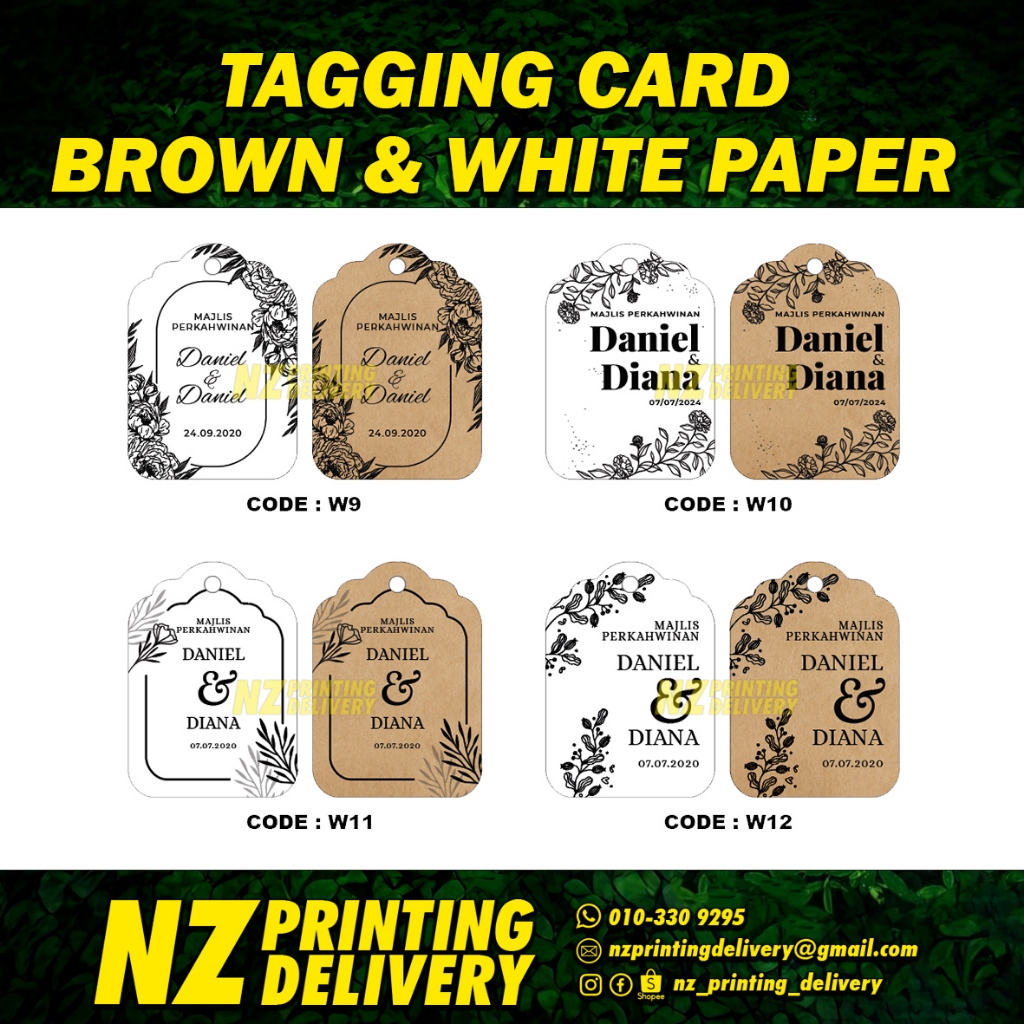 Tagging card craft paper brown card boutique tag gift product doorgift ...