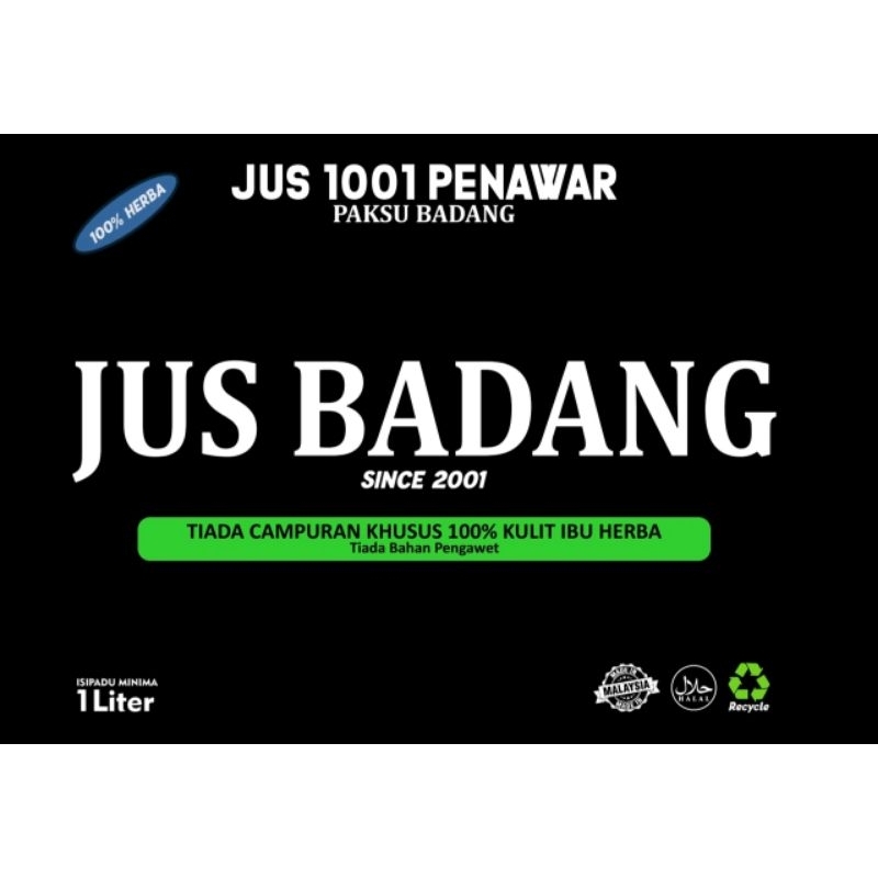 JUS BADANG (JUS HALBAN)100% Original 1Liter | Shopee Malaysia