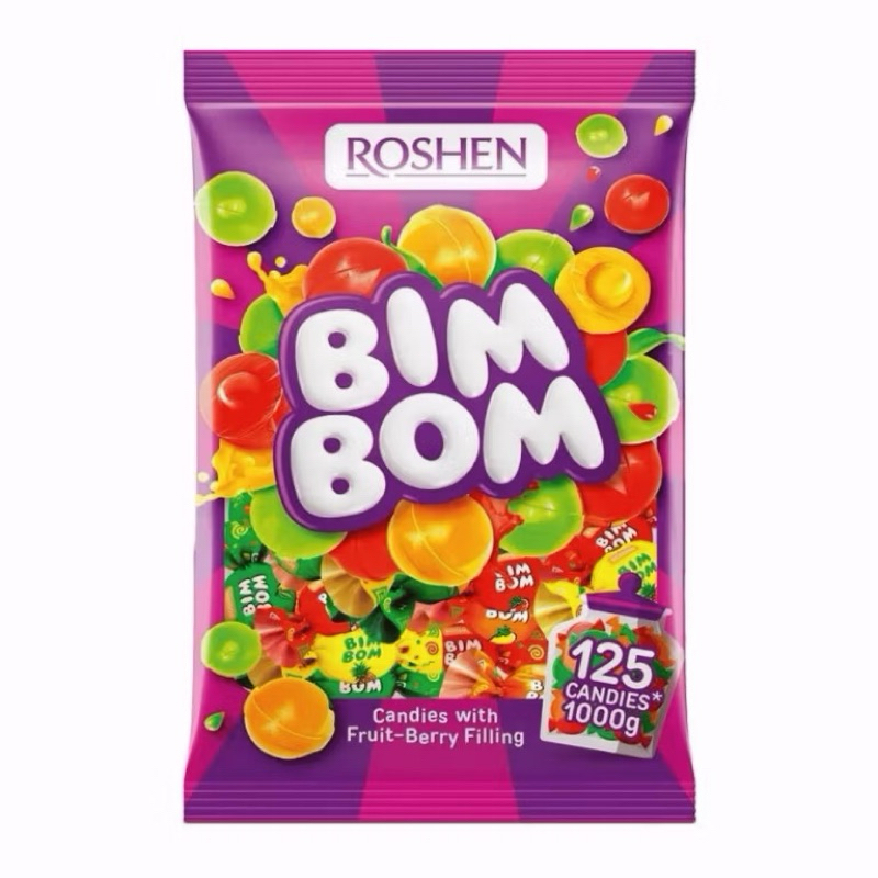 halal ROSHEN BIM BOM Hard Candy with Chewy Filling 500g.1kg | Shopee ...