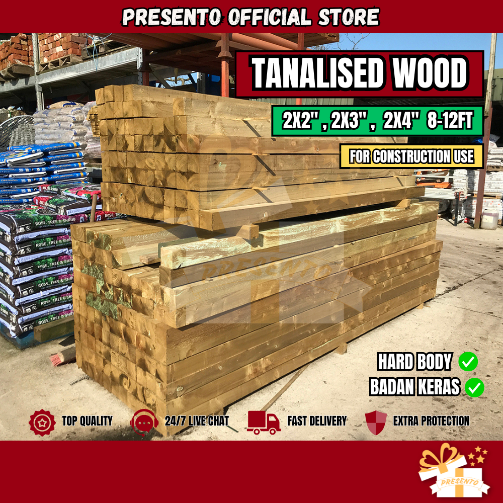 Tanalised Timber Wood For Construction Use 8-12 Feet Hard Body Kayu ...
