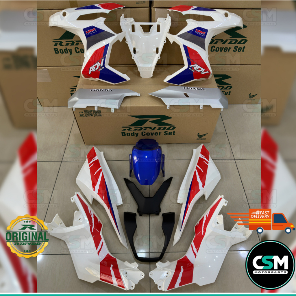 Coverset Bodyset Honda ADV 160 HRC Special Edition Pearl White (STICKER ...