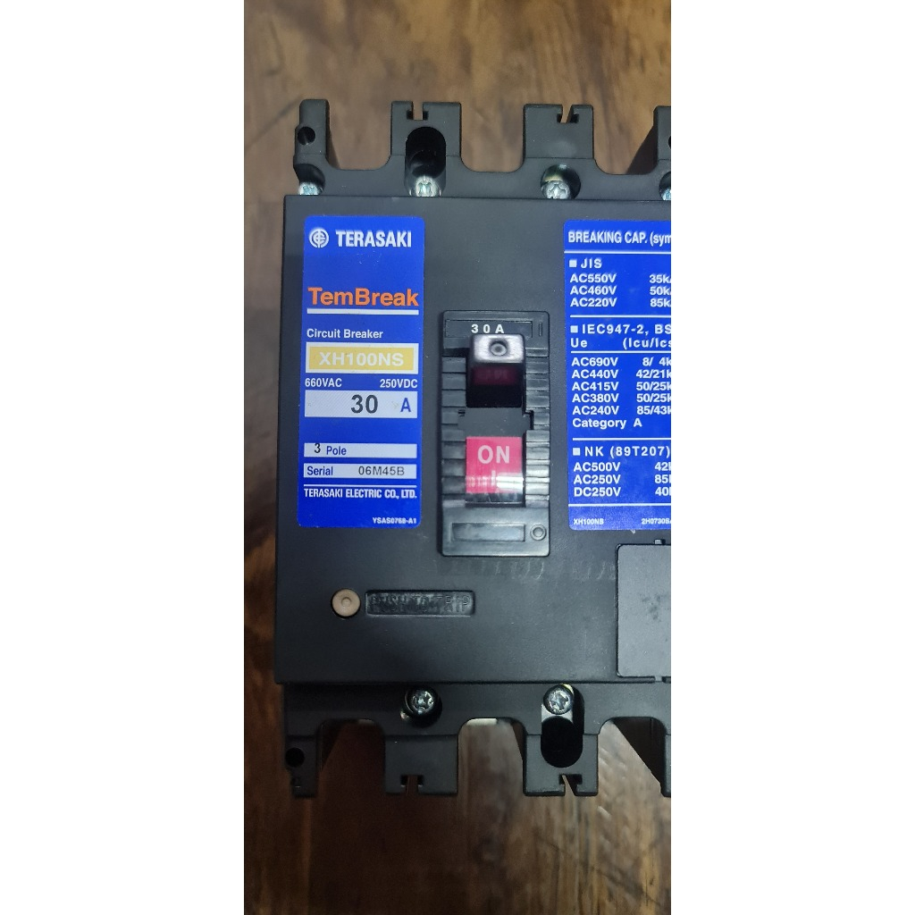 Terasaki Tembreak XH100NS Circuit Breaker 30A 660V AC 3-Pole | Shopee ...