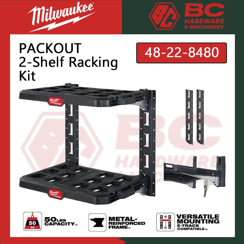 Milwaukee PACKOUT 2-Shelf Racking Kit 48-22-8480 | Shopee Malaysia