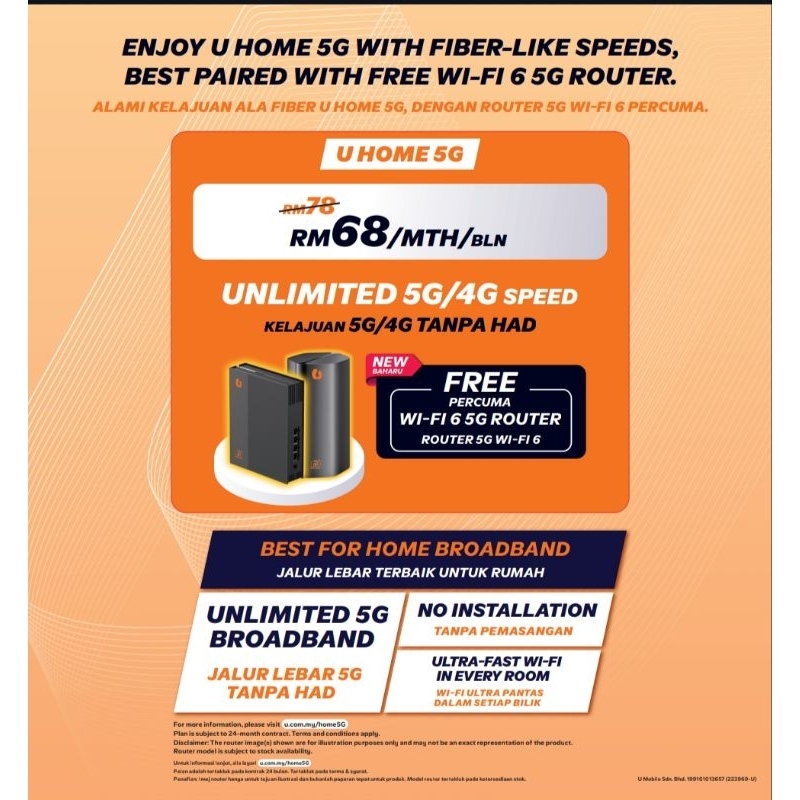 UMOBILE U HOME 5G(SIM+5G ROUTER) | Shopee Malaysia