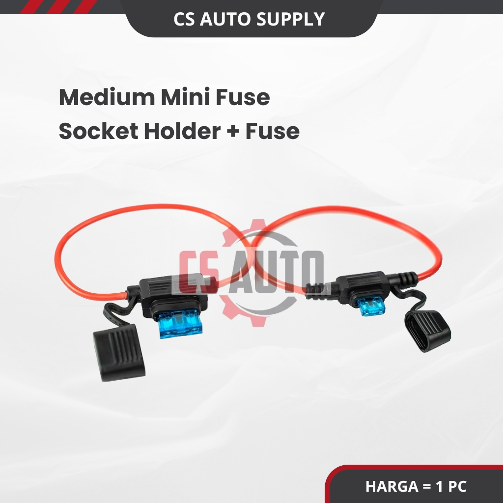 CS Waterproof Mini Blade Fuse Holder Pigtail Inline Fusebox Fuse Socket ...
