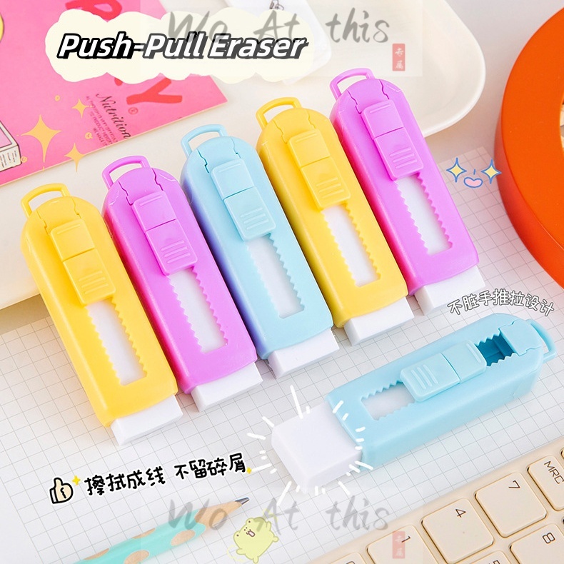 Sliding Eraser Pen Eraser Pemadam Pencil Rubber Pencil Student ...