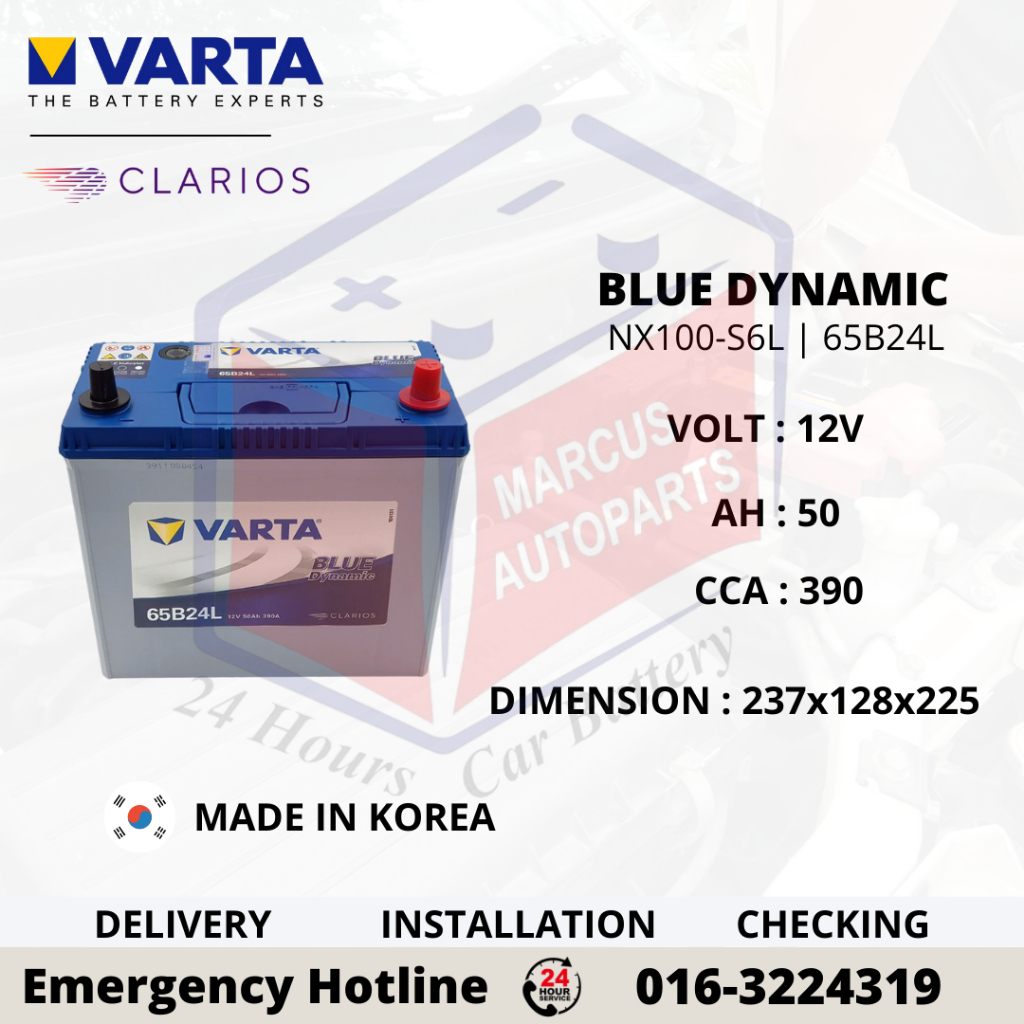 VARTA BLUE DYNAMIC NX100-S6L | NS60L | 65B24L CAR BATTERY | Shopee Malaysia