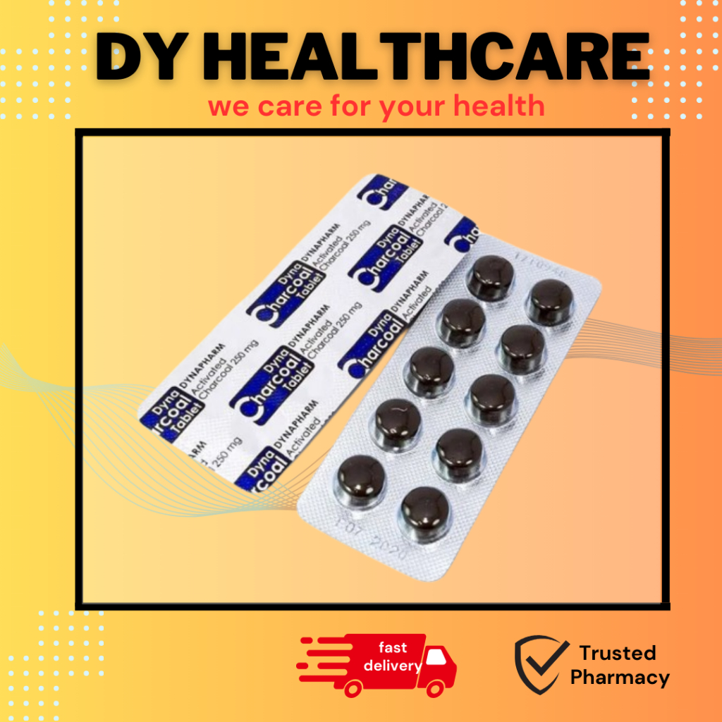 Dyna Charcoal Tablet 10 Tabs (1 Strip) / 30 Tabs (3 strips) | Shopee ...