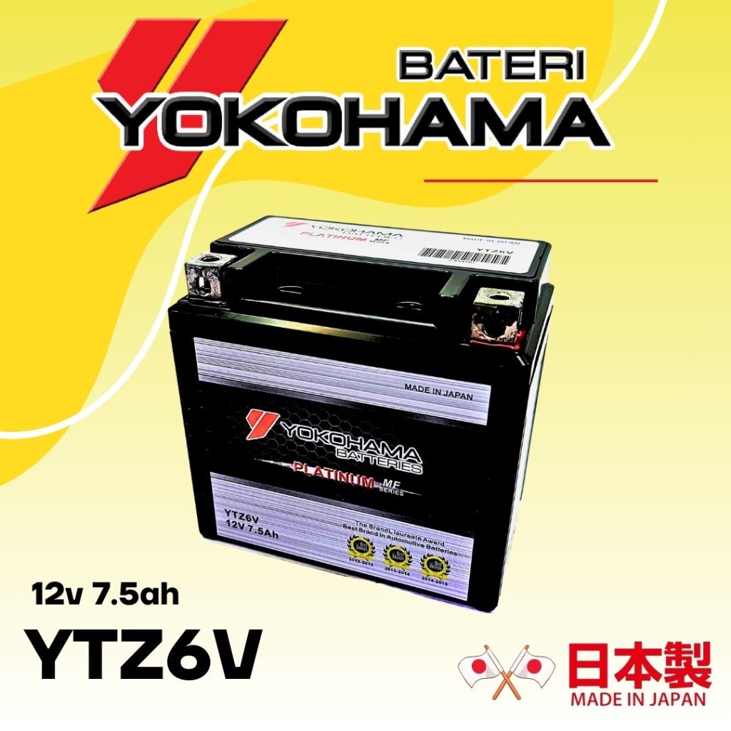 YTZ6 YTZ6V YTX5L BATTERY YOKOHAMAMOTORCYCLE BATERI V100 VS125 VS150 ...