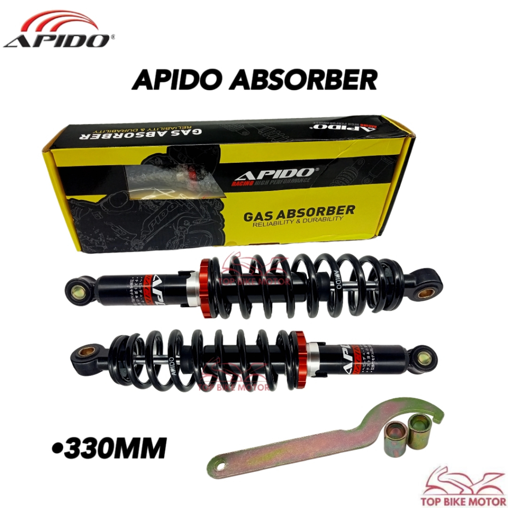 APIDO ADJUSTABLE GAS ABSORBER 330MM GBO / C70 / EX5 / WAVE100 / WAVE110 ...