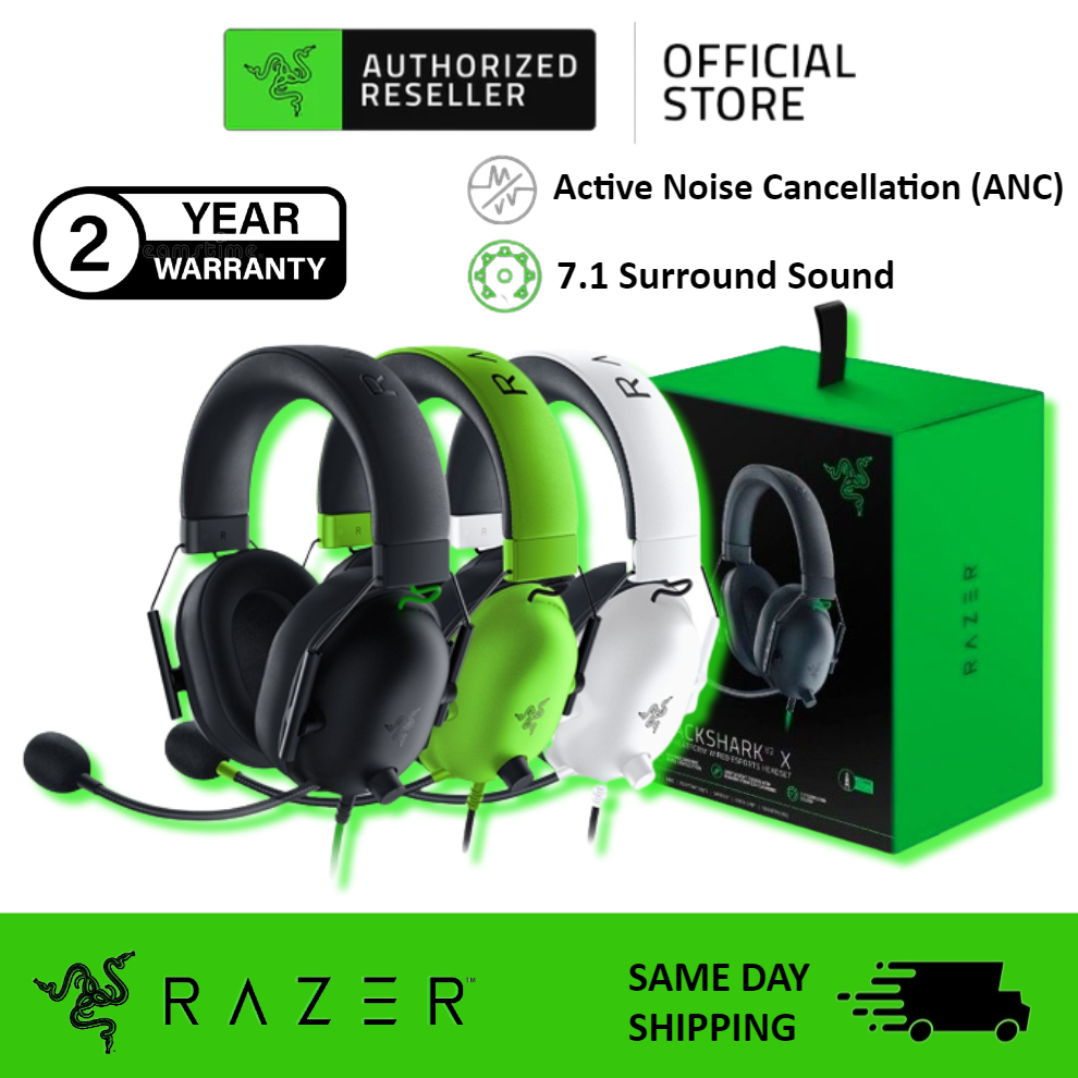 RAZER Blackshark V2 X Razer Gaming Headphones -Noise Cancellation ...
