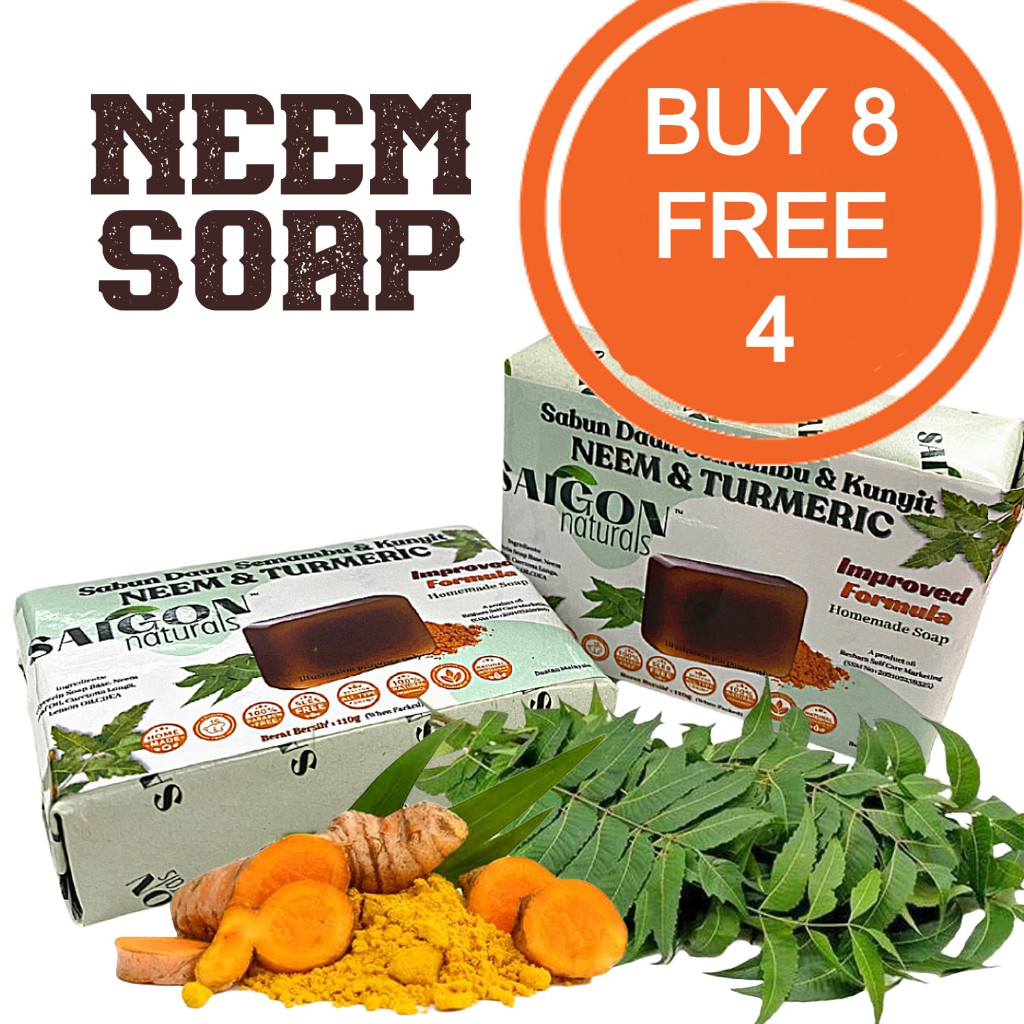 Saigon Naturals Neem Soap Sabun Semambu dan Kunyit 110g Antibacterial ...