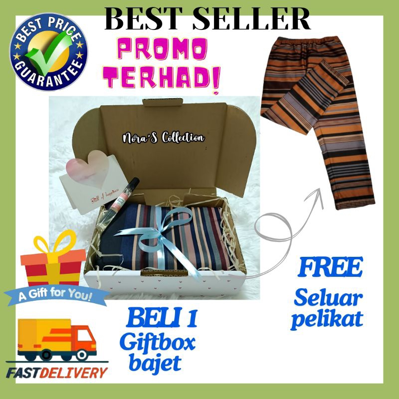 Gift set kain pelikat/kain batik BUDGET🔥🔥🔥 | Shopee Malaysia