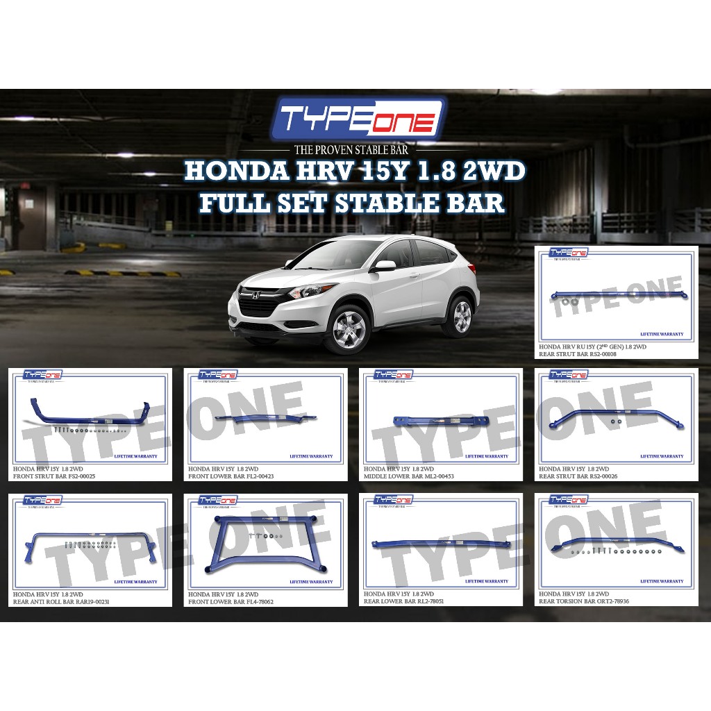 HONDA HRV 2ND GEN 2015 15Y 1.8 2WD FULL SET STABLE BAR COLOUR BLUE TYPE ...