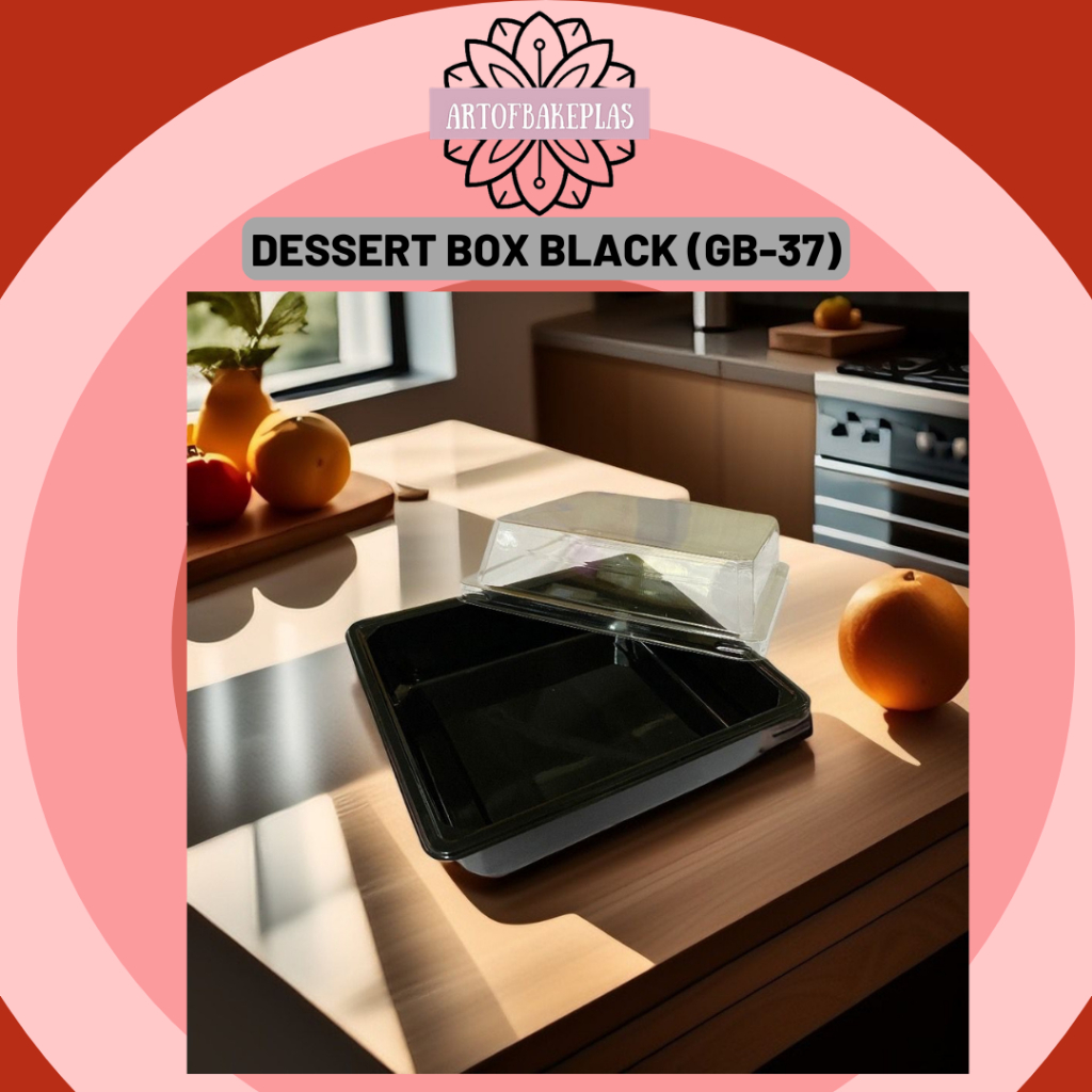 Dessert Box GB 37 With Lid/ Transparent Kek Box / Kotak Kek / Square ...