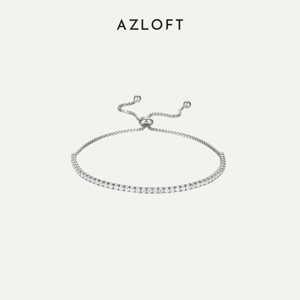 AZLOFT Silver Riviera Tennis Bracelet Hypoallergenic Shower-safe | Shopee Malaysia