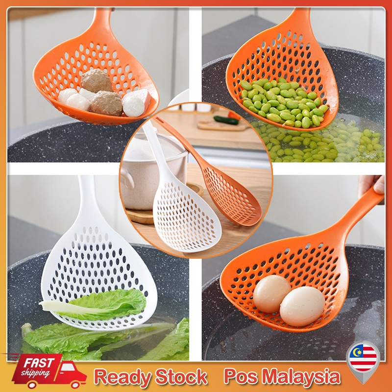Large Scoop Strainer Filter Colander Soup Spoon Cooking Drainer Kitchen Tool Household Heat ...