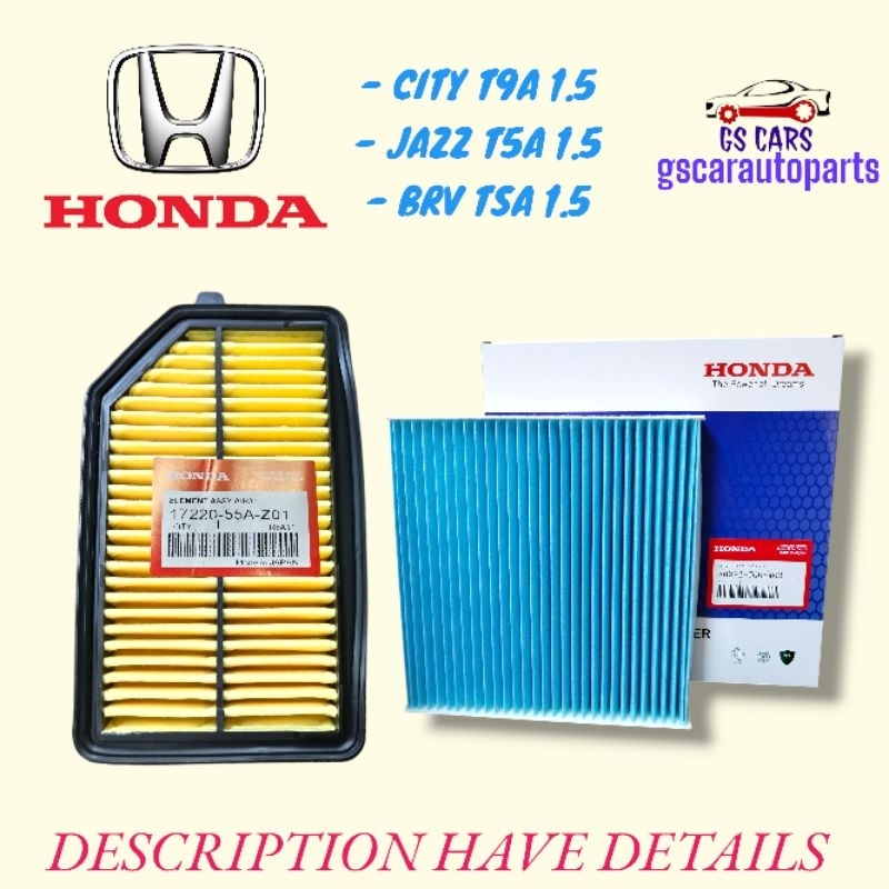 Honda City T9A/Jazz T5A/BRV Engine Air Filter 17220-55A-Z01 Air Cond ...