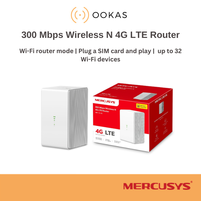 Mercusys MB110-4G 300 Mbps Wireless N 4G LTE Router | Shopee Malaysia