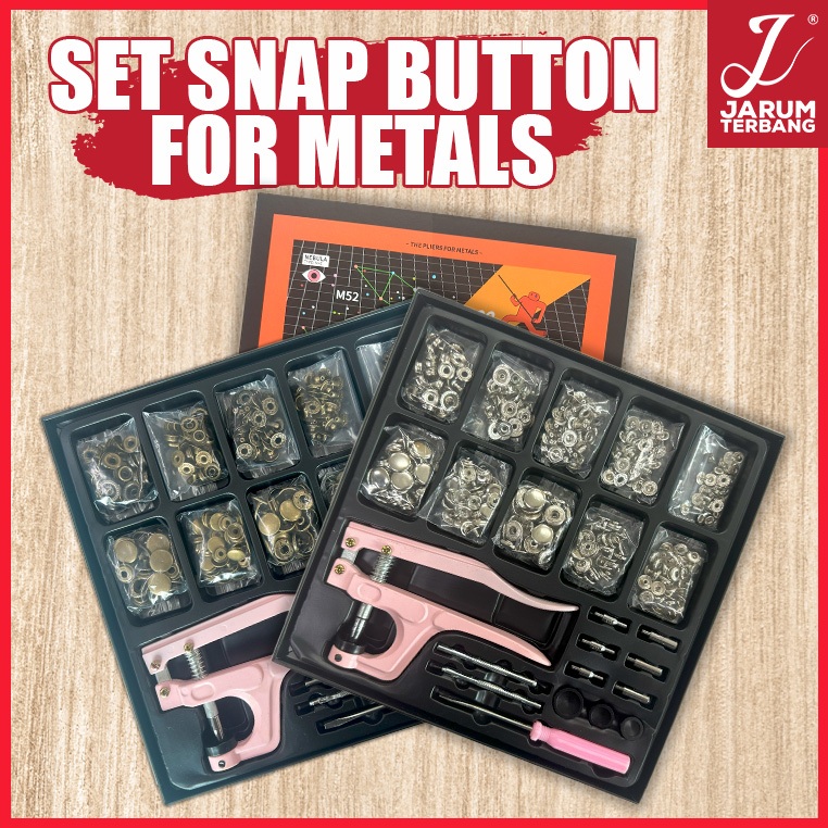 Snap Button Metal Set With Pliers / Butang Katup Dan Alat Butang Katup ...