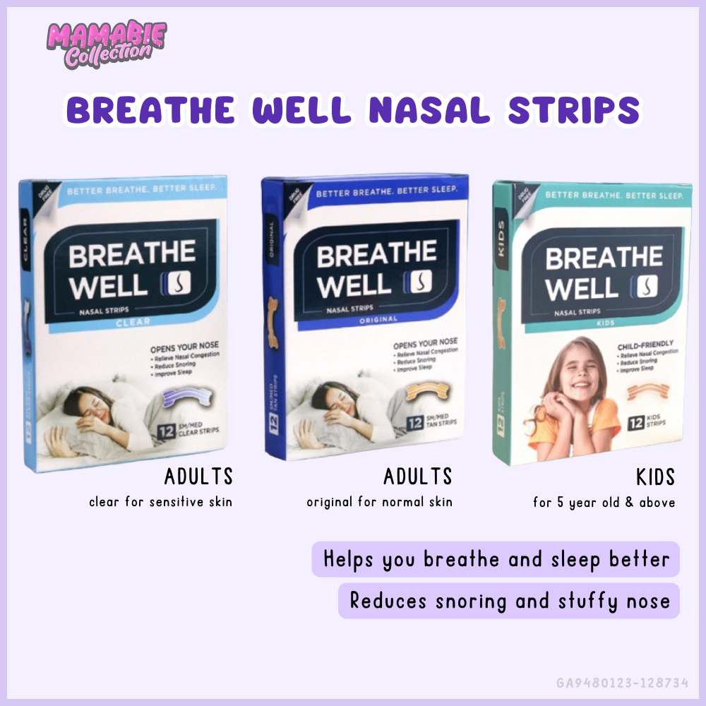 Breathe Well Nasal Strip Anti Snoring Nose Strips Pelekat Hidung Ubat ...