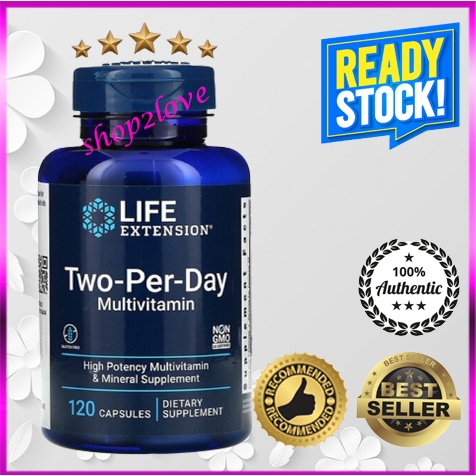 Life Extension Two-Per-Day Multivitamin 120 Capsules -High Potency ...