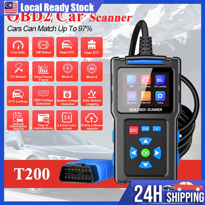 T200 OBD2 Car Scanner Proton Perodua Automotive Troubleshooter Engine ...